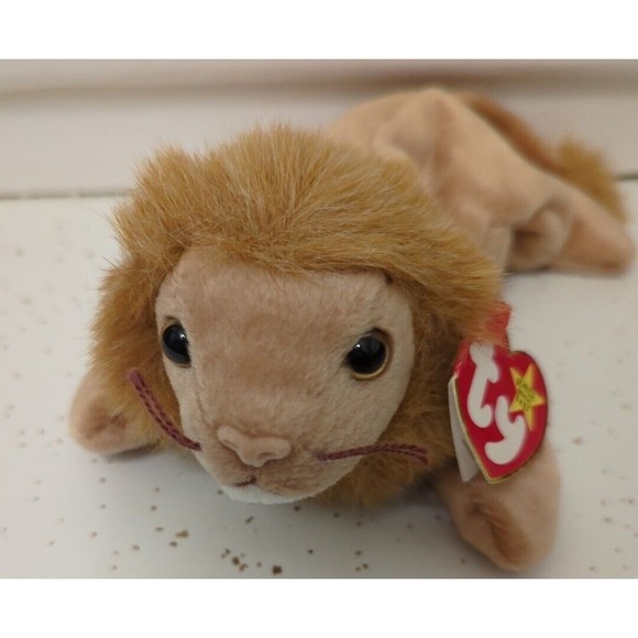 Ty | Toys | Ty Beanie Baby Babies Roary The Lion 996 Retired | Poshmark